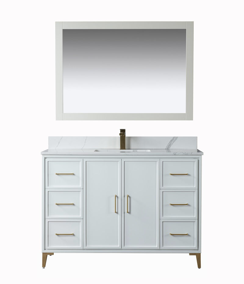 Homedee Countertop Large Storage Drawer Vanity Single Sink Bathroom Ca ...